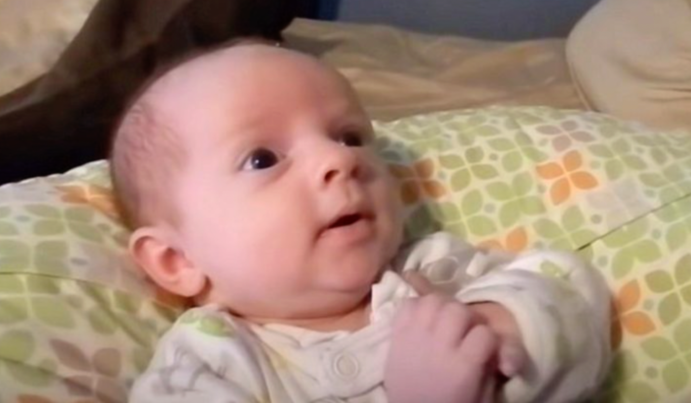Video of a one-month-old baby talking and cooing with her mom received ...
