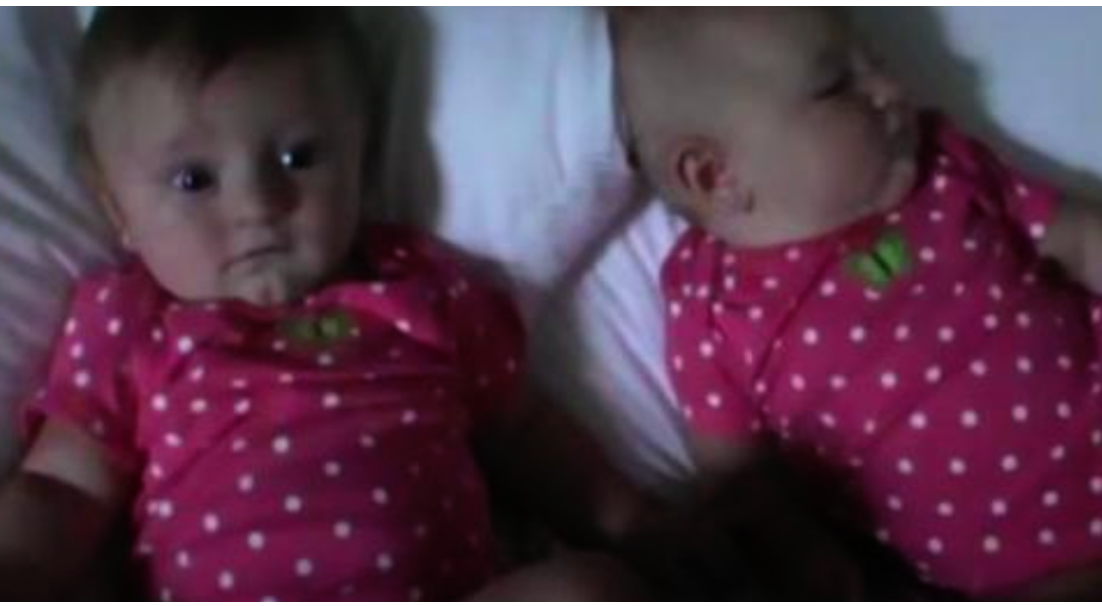 Mom Puts Twins On Beds— Don’t Move Eyes Away From Baby On The Right ...