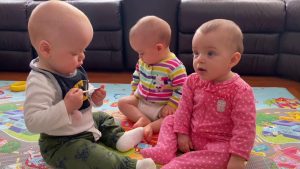 Triplets cute babies playing and fighting over pacifier | All Amazing ...